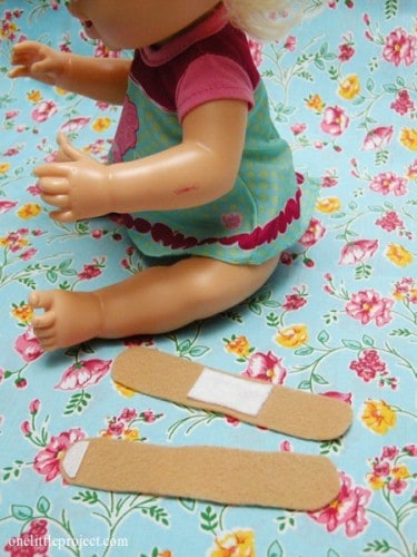 Make band-aids out of felt