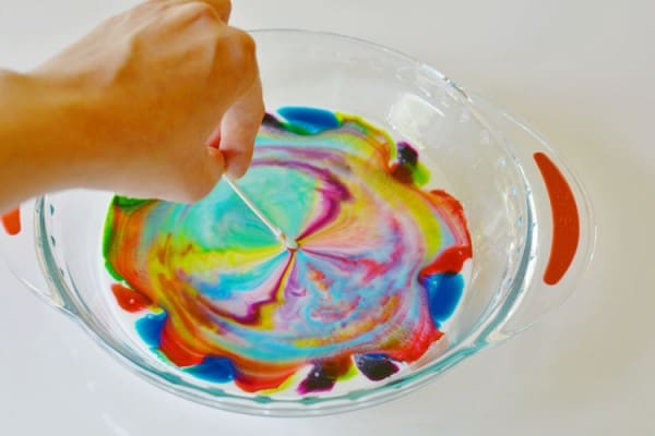Color Changing Milk Experiment and Video