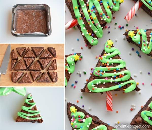 Easy Christmas Tree Brownies