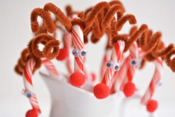 How to Make Candy Cane Reindeer
