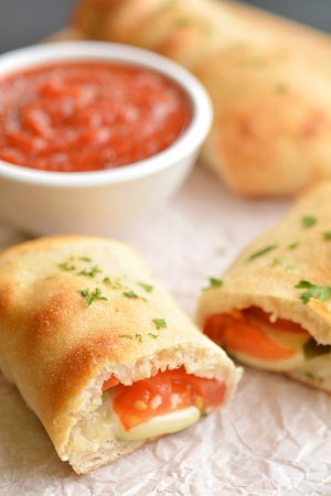 Easy Caprese Calzones - One Little Project