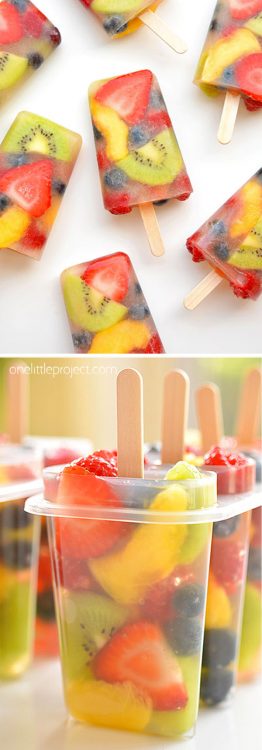 How to Make Fruit Popsicles with Real, Fresh Fruit - One Little Project
