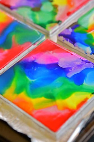 Sharpie Dyed Tile Coasters Using Rubbing Alcohol