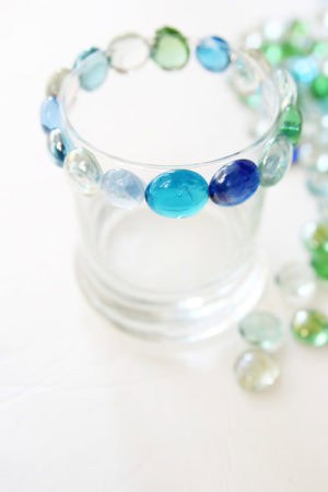 Glass Bead Candle Holders | Dollar Store Crafts