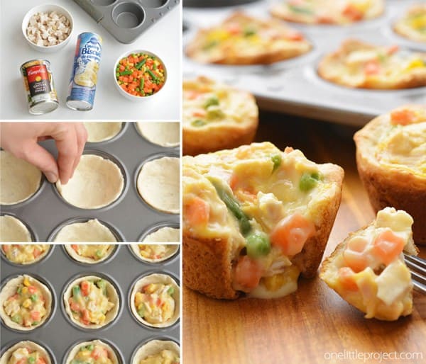Mini Chicken Pot Pies | Easy Mini Chicken Pot Pies Recipe