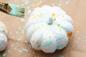 Splatter Paint Pumpkins - One Little Project