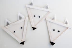 Popsicle Stick Arctic Wolves - One Little Project