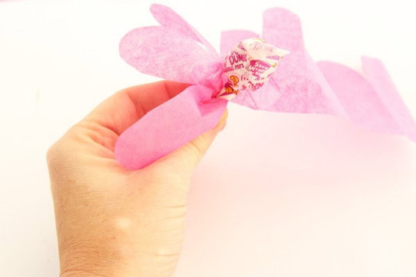 Tissue Paper Lollipop Flowers - One Little Project