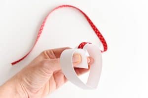 Stapled Paper Heart Wreath - One Little Project