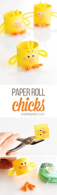 How to Make Paper Roll Chicks | Paper Roll Easter Chicks