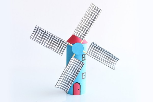 Paper Roll Windmill Tutorial | Moving Windmill Craft that Spins