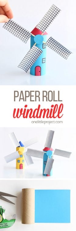 Paper Roll Windmill Tutorial | Moving Windmill Craft that Spins