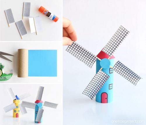 Paper Roll Windmill Tutorial | Moving Windmill Craft that Spins