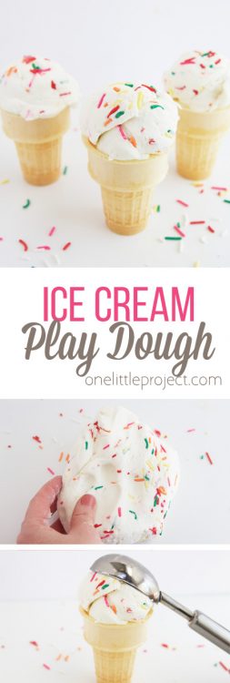 Ice Cream Play Dough - One Little Project