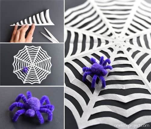How to Make Paper Spiderwebs | Paper Spiderweb Craft