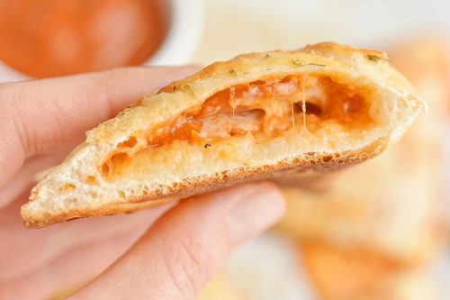 Easy Cheesy Homemade Pizza Pockets - One Little Project