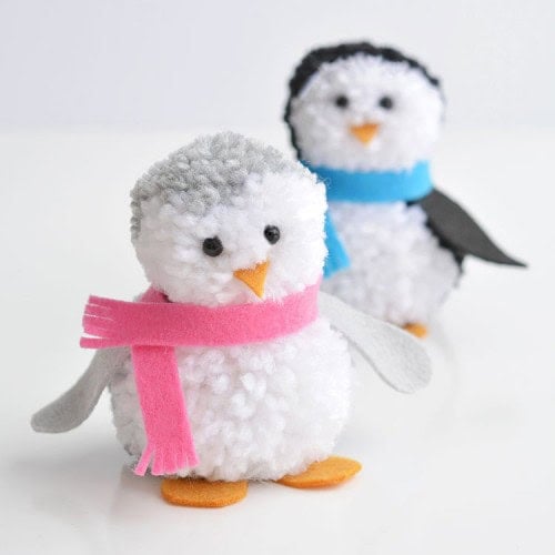 How to Make Pom Pom Penguins | A Cute and Easy Winter Craft Idea