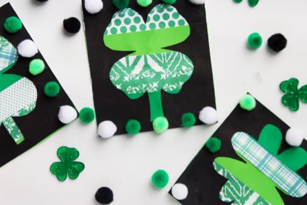 Paper Strip Clovers - One Little Project