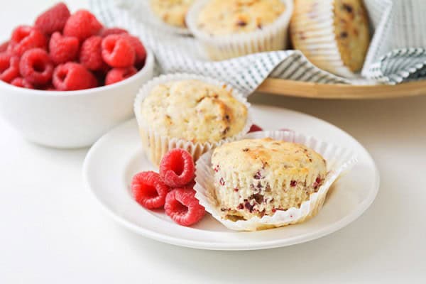 Raspberry Lemon Muffins - Tart and Sweet - One Little Project