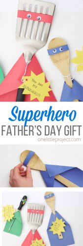 Superhero Father's Day Gift - One Little Project