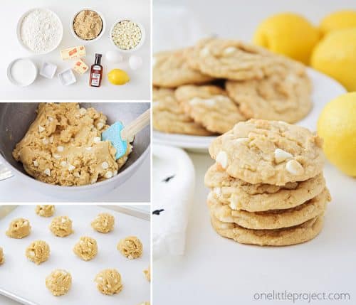 Lemon White Chocolate Cookies - One Little Project