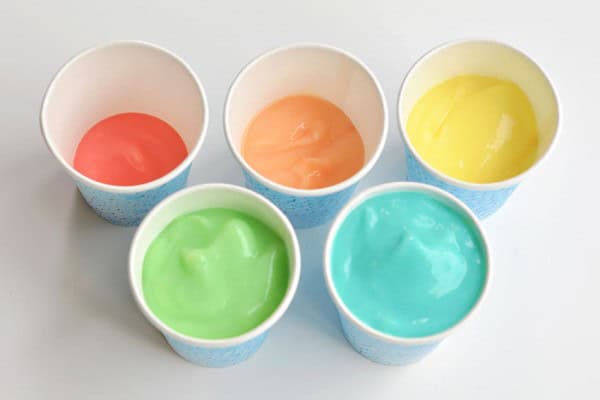 Easy Rainbow Popsicles Using Dixie Cups - One Little Project