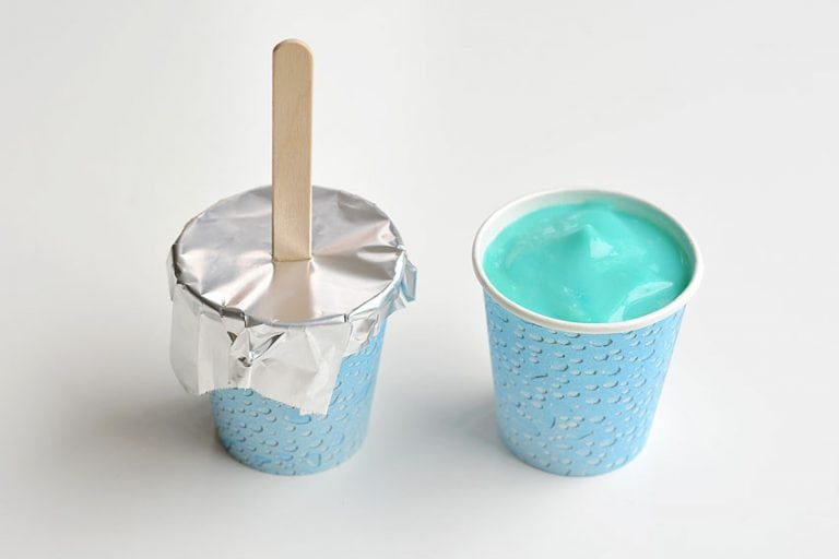 Easy Rainbow Popsicles Using Dixie Cups - One Little Project