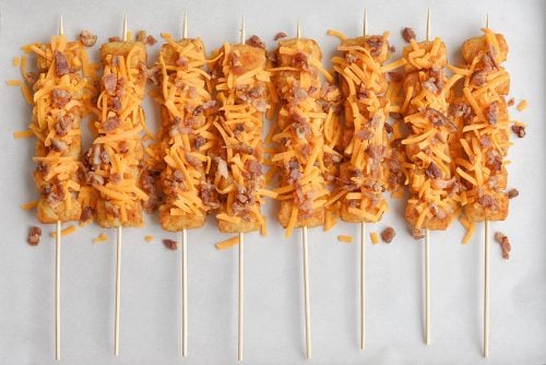 Loaded Tater Tot Skewers | Tater Tot Kebabs Recipe