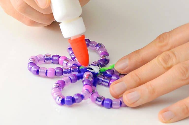Beaded Pipe Cleaner Flowers - One Little Project