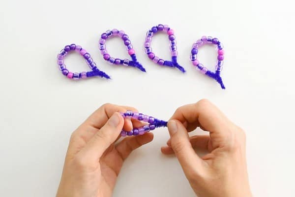 Beaded Pipe Cleaner Flowers - One Little Project