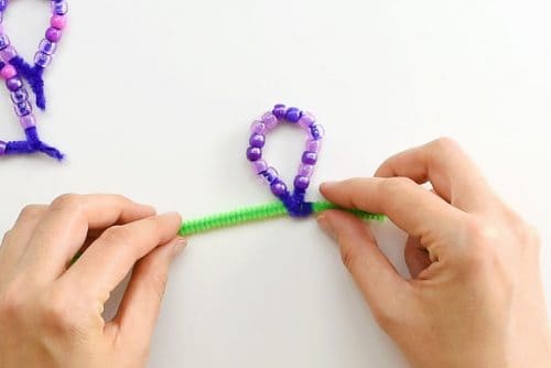 Beaded Pipe Cleaner Flowers - One Little Project