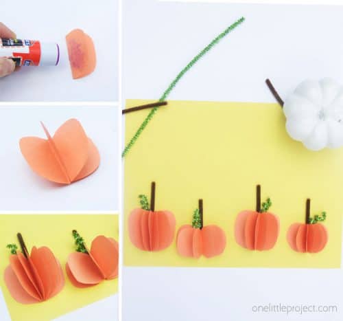 Paper Pumpkin Craft | How to Make 3D Paper Pumpkins