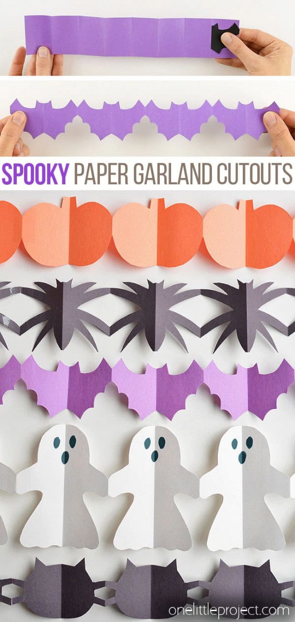 Halloween Paper Garland Cutouts fladderm ss Spindlar Pumpor Sp ken Halloween Paper Garland Cutouts fladderm ss Spindlar Pumpor Sp ken