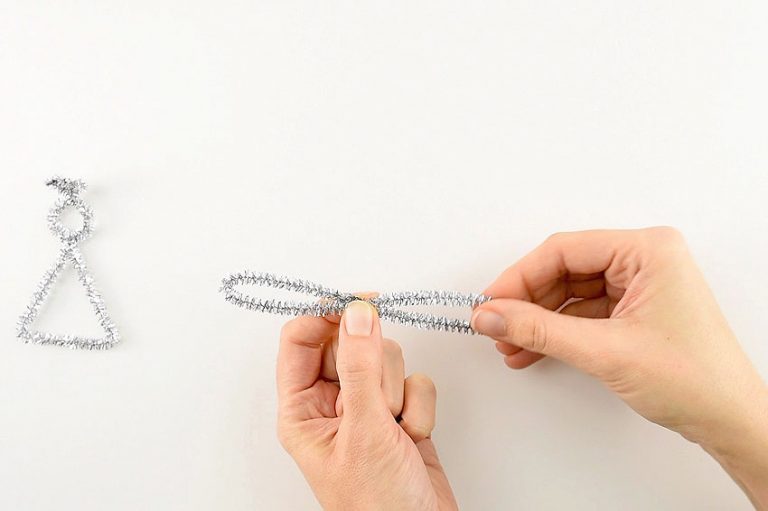 Easy Angel Pipe Cleaner Ornaments - One Little Project
