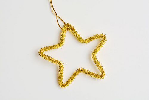 Easy Pipe Cleaner Star Ornaments - One Little Project