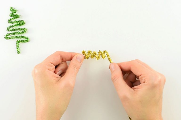 Easy Pipe Cleaner Tree Ornaments - One Little Project