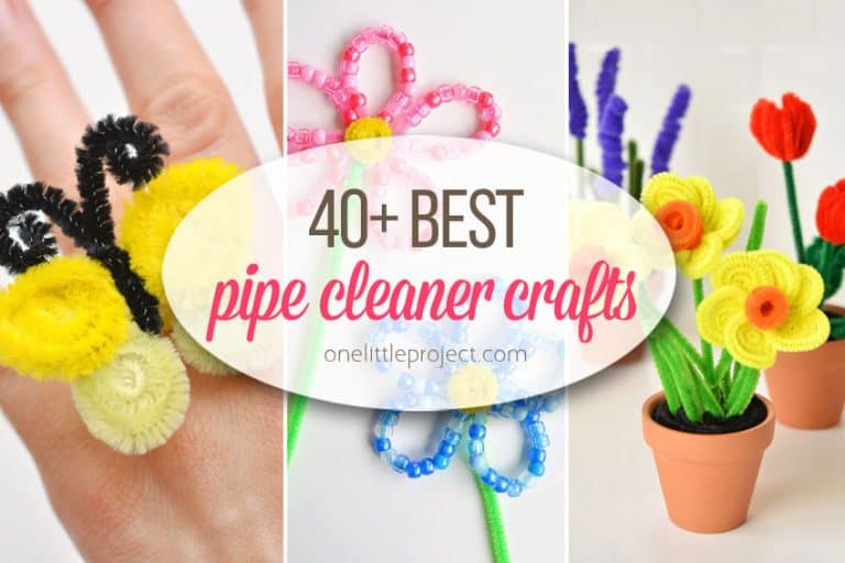 Pipe Cleaner Shamrock with Beads - One Little Project