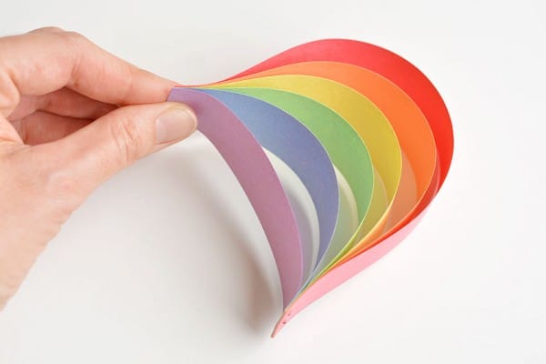 Rainbow Craft: How to Make Paper Strip Rainbows