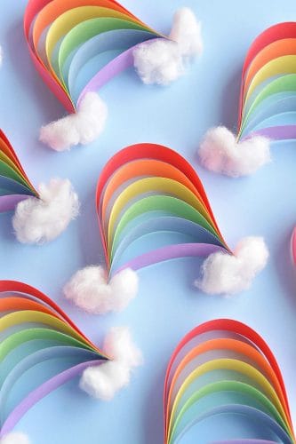 Rainbow Craft: How to Make Paper Strip Rainbows