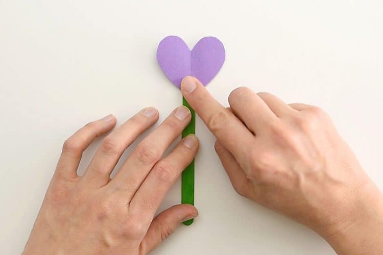 How to Make Construction Paper Flowers (From cut out heart shapes!)