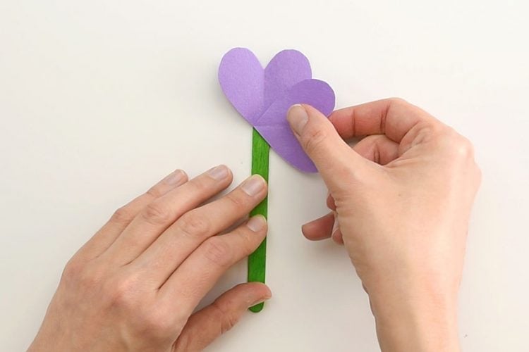 How to Make Construction Paper Flowers (From cut out heart shapes!)