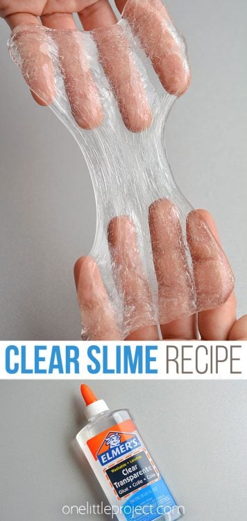 Clear Slime | How to Make Clear Slime - One Little Project