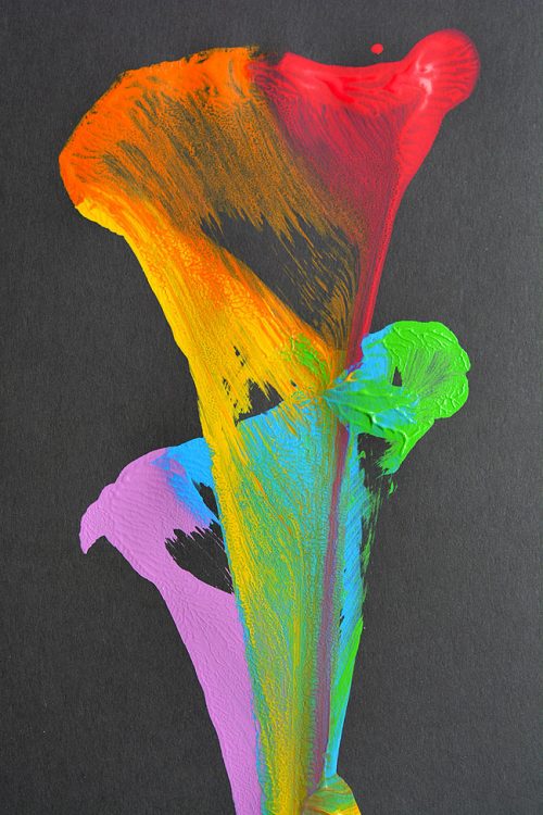 String Pull Painting: String Paint Art With Acrylic Paint - One Little ...