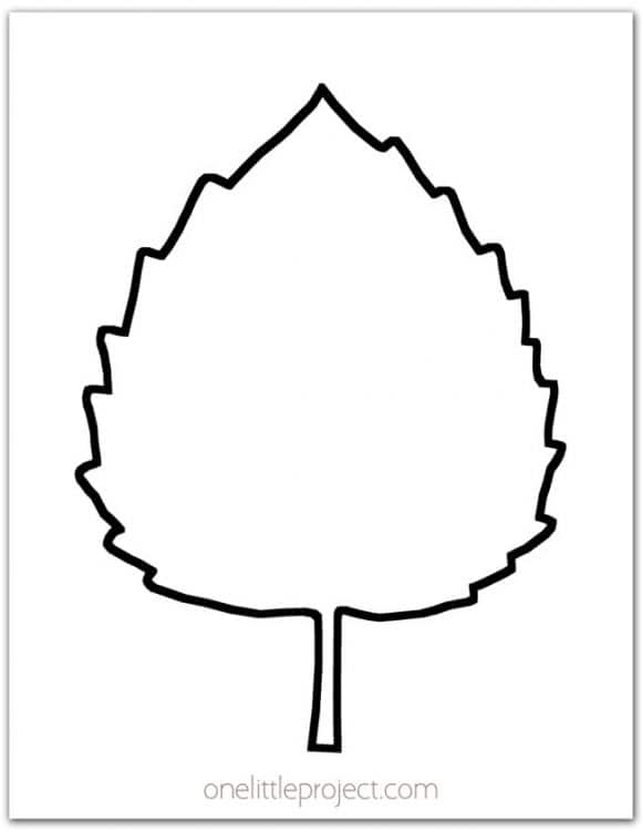 Leaf Template | Free Printable Leaf Outlines - One Little Project