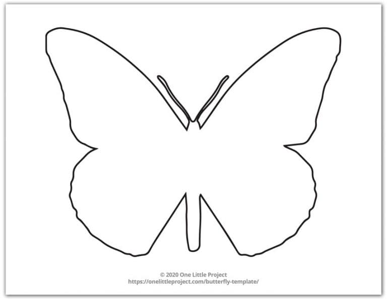 Butterfly Template | Free Printable Butterfly Outlines - One Little Project