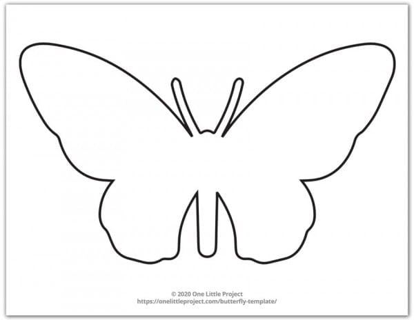Butterfly Template | Free Printable Butterfly Outlines - One Little Project