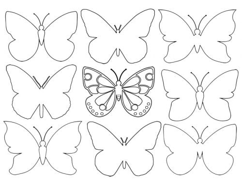 Butterfly Template | Free Printable Butterfly Outlines - One Little Project