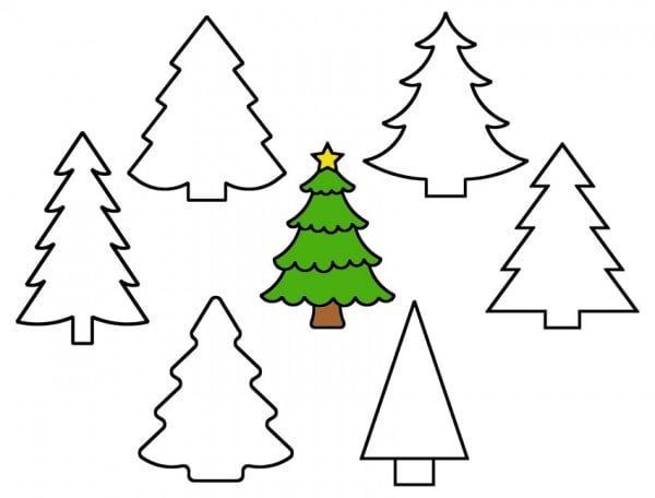 Christmas Tree Template | Free Printable Christmas Tree Outlines