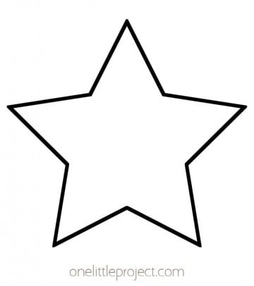 Star Template | Free Printable Star Outlines - One Little Project