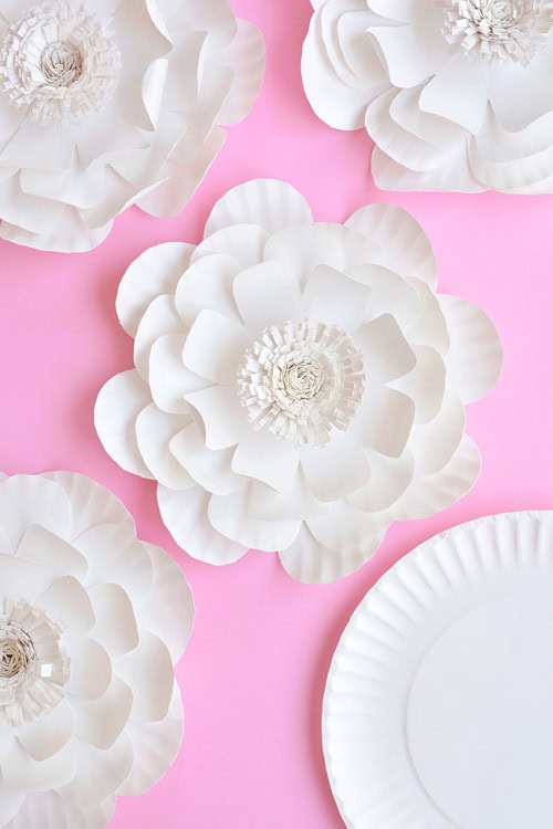 Paper Plate Flowers | DIY Paper Flower Wall Decor